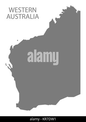 Australia Map with states grey Stock Photo - Alamy