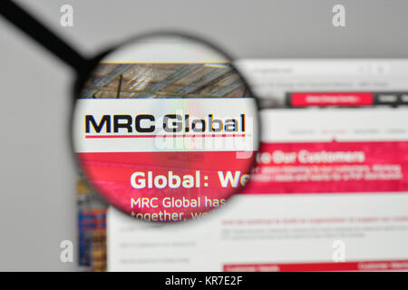 Milan, Italy - November 1, 2017: MRC Global logo on the website ...