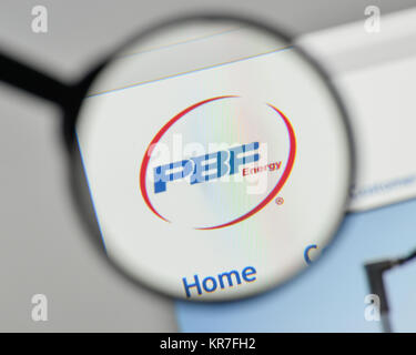 Milan, Italy - November 1, 2017: PBF Energy logo on the website ...