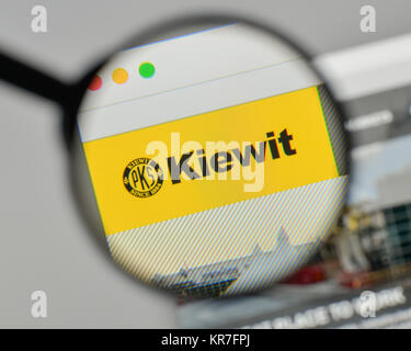 Milan, Italy - November 1, 2017: Peter Kiewit Sons logo on the website ...