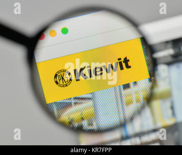 Milan, Italy - November 1, 2017: Peter Kiewit Sons logo on the website ...