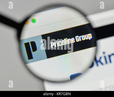 Milan, Italy - November 1, 2017: Priceline Group logo on the website ...