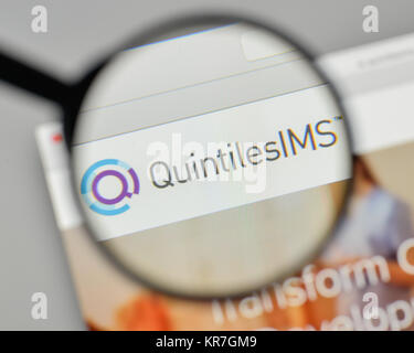 Milan, Italy - November 1, 2017: Quintiles IMS Holdings logo on the ...