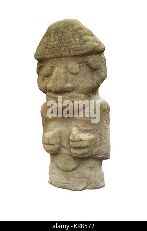 Stone statues of the idols of Mexican Mayans,the ancient Indians Stock ...