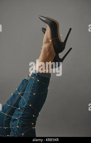 Legs of woman on light background Stock Photo - Alamy