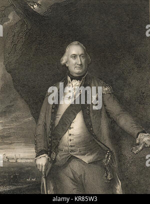 A portrait of Charles Cornwallis, he was a leading British general ...
