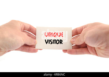 Unique visitor text concept Stock Photo - Alamy