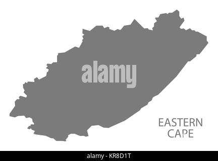 Eastern Cape, province of South Africa. Colored elevation map with ...