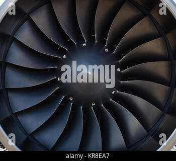 Big airplane turbine engine of modern passenger jet Stock Photo - Alamy