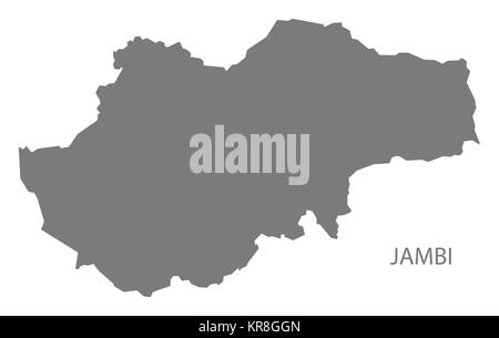 Area of Jambi, province of Indonesia, isolated on a solid background in ...