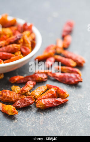 Dried mini chili peppers Stock Photo - Alamy