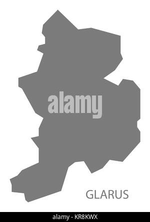 Area of Glarus, canton of Switzerland, isolated on a solid background ...