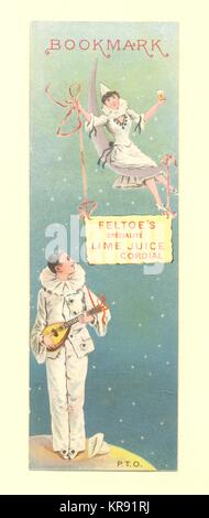 Bookmark advertising Feltoe's Lime Juice Cordial Stock Photo - Alamy