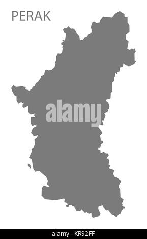 Perak federal territory map of Malaysia in front of a white background ...