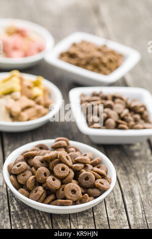 Different dog foods Stock Photo - Alamy