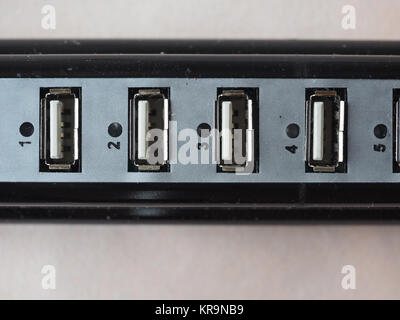 Many USB ports Stock Photo - Alamy