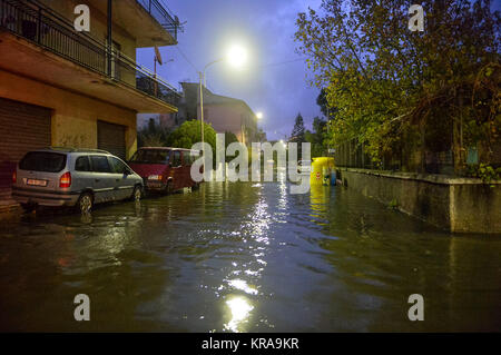 Floods caused by the NUMA cyclone that formed in the Ionian Sea and is ...