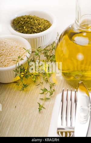 Lebanese manouche or manoushe, lebanese pizza with thyme and sesame ...