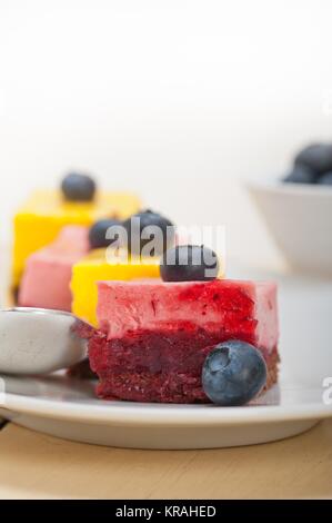 strawberry and mango mousse dessert cake Stock Photo - Alamy