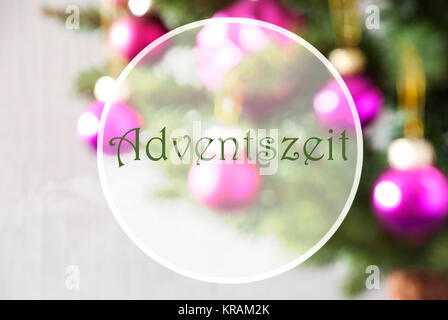 Rose Quartz Christmas Balls, Adventszeit Means Advent Season Stock ...