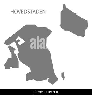 Denmark regions Map grey Stock Photo - Alamy