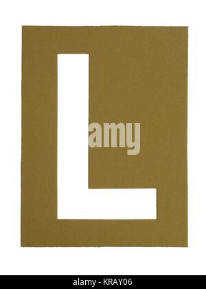 cardboard with cut out letter e Stock Photo - Alamy