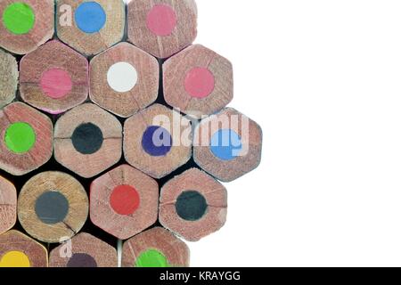 bottom of pencils of coloring Stock Photo - Alamy