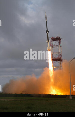 Black Brant 9 sounding rocket at Wallops Flight Facility Stock Photo ...