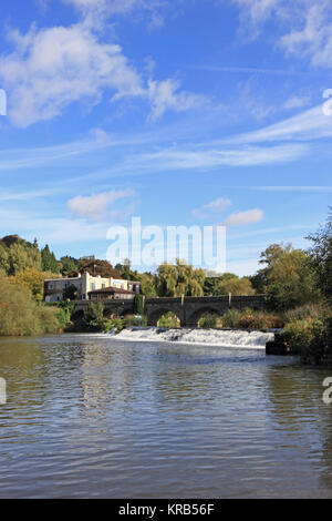 Batheaston Toll Bridge over River Avon, Somerset, England, UK Stock ...