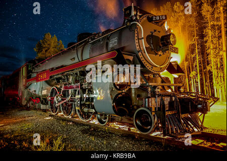 Canadian Pacific Railway (CPR) steam locomotive 29, Calgary downtown ...