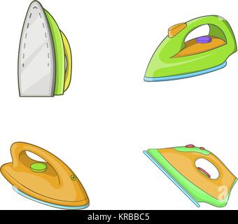 Yellow electric steam iron cartoon illustration Stock Vector Image ...