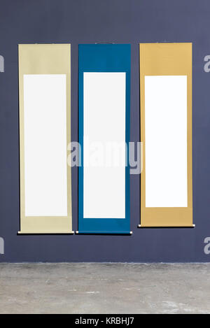 Empty Japanese manuscript, scroll mockup. Asian Traditional Painting or ...