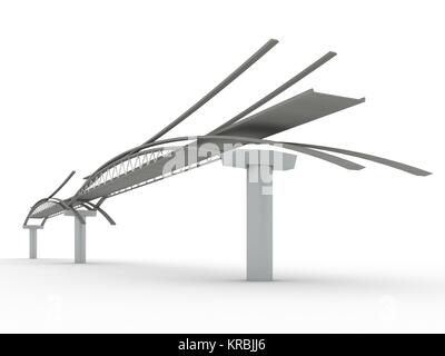 Bridge - Computer Art Series - 3D Images Stock Photo - Alamy