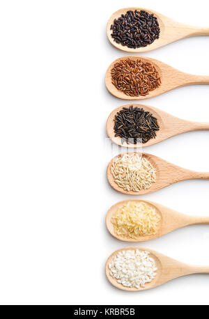 A top view of various varieties of rice Stock Photo - Alamy