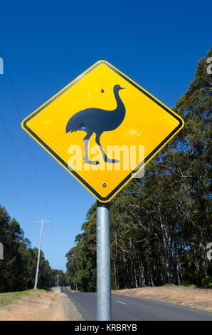 Emu road sign, Potato Point, New South Wales, Australia Stock Photo - Alamy