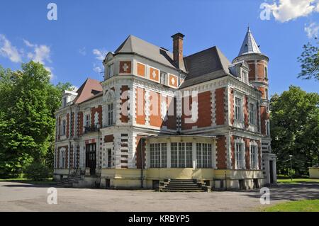 Eclectic palace of the Kronenbergs in village Brzezie, Kuyavian ...