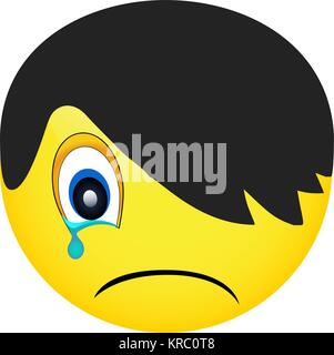 Emoji with monocle, illustration, vector on white background Stock ...