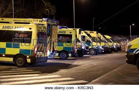 NHS Hospital Accident and emergency department entrance and ambulance ...