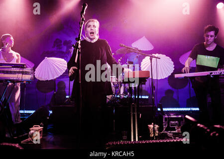 The singer of the Canadian band Austra, Katie Stelmanis, performs ...