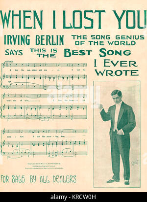 Irving Berlin (1888-1989), American composer and song writer, circa ...