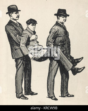 First aid, carrying patient with two-handed seat Stock Photo - Alamy