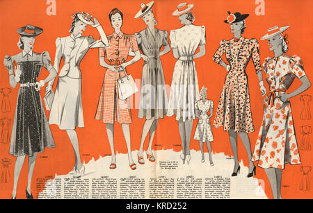 World War II: Clothing Fashions Woman modelling the latest utility ...