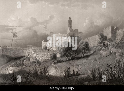 The Jebusite fortress Zion, Jerusalem Stock Photo - Alamy