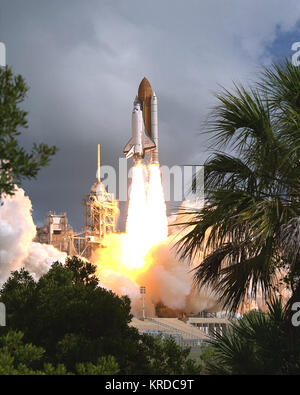 The STS-57 Space Shuttle launch preparations were underway with the Endeavour Shuttle being ...