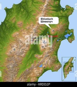 Shiveluch volcano on kamchatka peninsula Stock Photo - Alamy