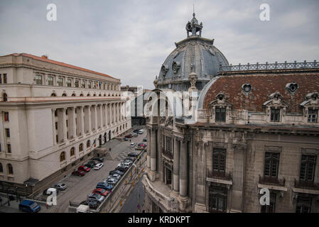Bucharest old buildings seen from above Stock Photo - Alamy