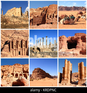 Impressions of Jordan, Collage of Travel Images Stock Photo - Alamy
