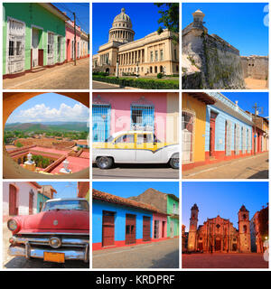 Impressions of Cuba, Collage of Travel Images Stock Photo - Alamy