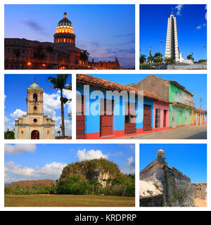 Impressions of Cuba, Collage of Travel Images Stock Photo - Alamy