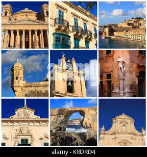 Impressions of Malta, Collage of Travel Images Stock Photo - Alamy